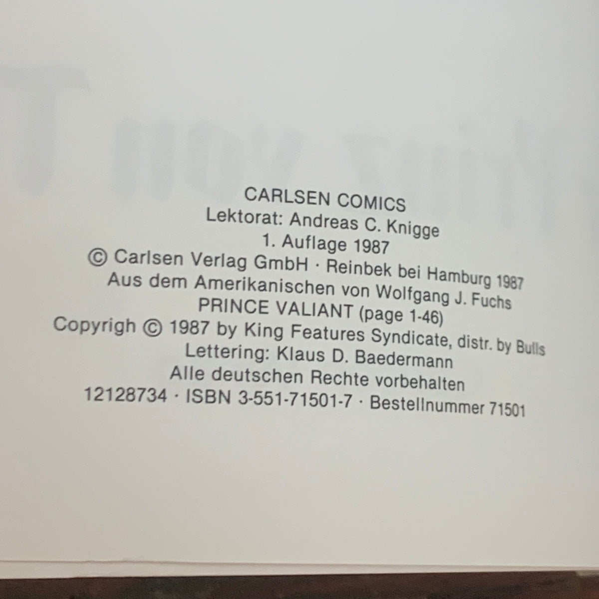 Comic Prinz Eisenherz Band 1 Der Prinz von Thule – Trödelfuchs Vintage Shop