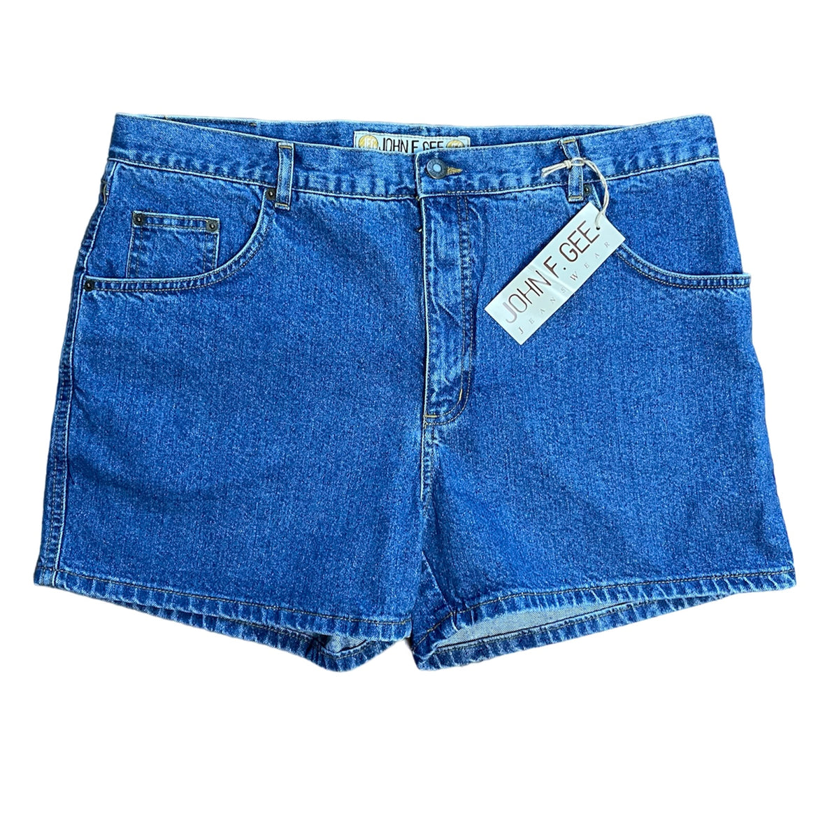 Mid blue Jorts mit Tags - Vintage – Trödelfuchs Vintage Shop