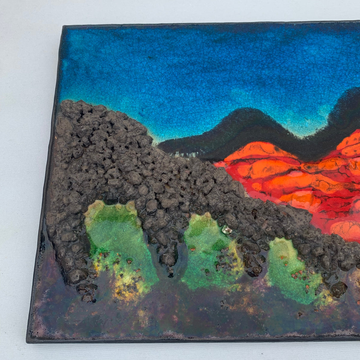 Fat Lava Künstler Wandkeramik Vulkan – Trödelfuchs Vintage Shop