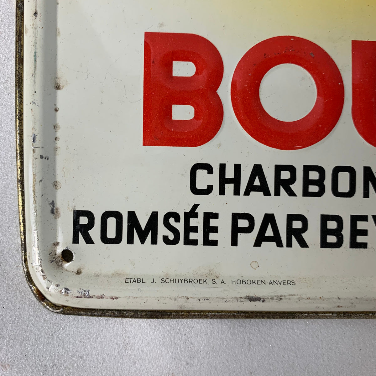 Blechschild Boulet W Briketts – Trödelfuchs Vintage Shop