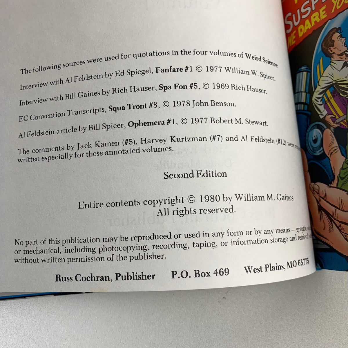 EC Comic Weird Science Volume 1-4 with Slipcase – Trödelfuchs Vintage Shop