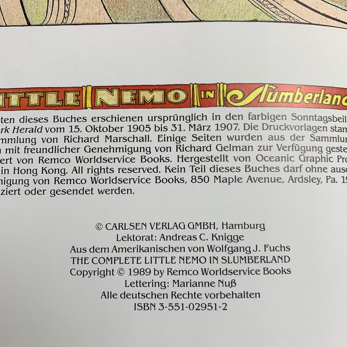 Little Nemo Band 1 bis 5 vom Carlsen Verlag – Trödelfuchs Vintage Shop