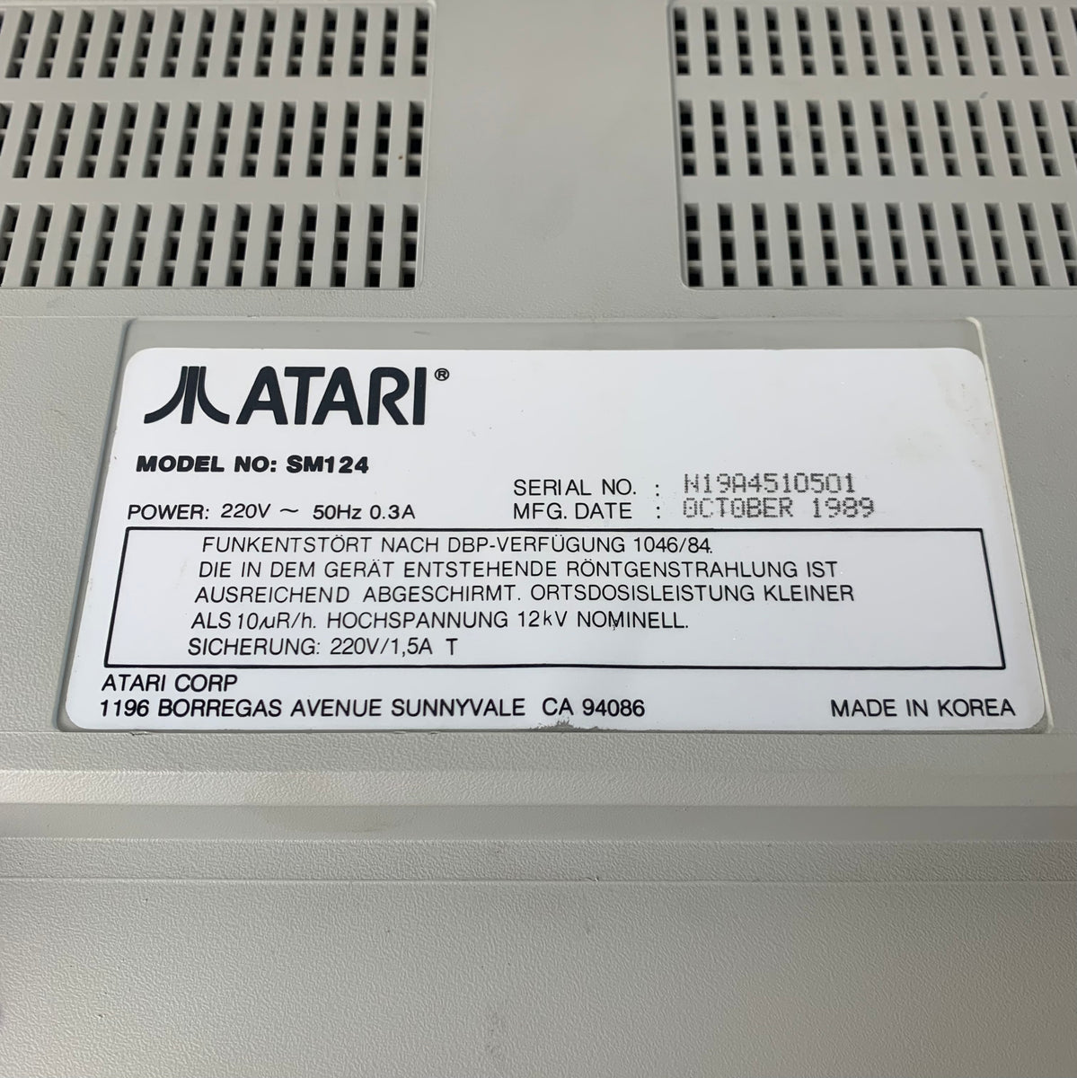 Atari Monitor SM 124 – Trödelfuchs Vintage Shop